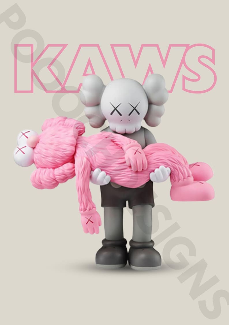 Kaws Wall Art, Kaws Poster, Kaws Figure, Hypebeast Decor, Masculine ...