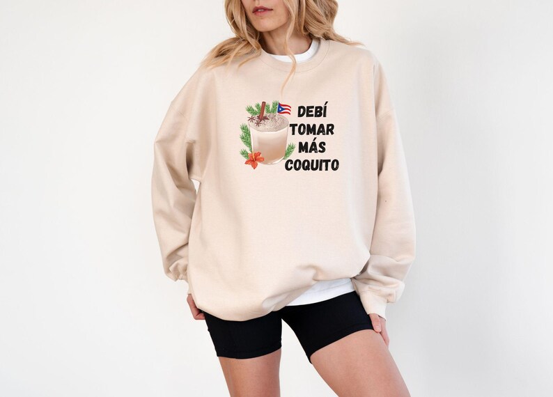 Latino Holiday Sweater, Hispanic Sweatshirt, Holiday Drink, Specialty ...