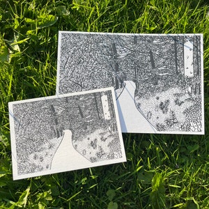Woodland Walk | Illustration Art Wall Print A6/A5 - Etsy