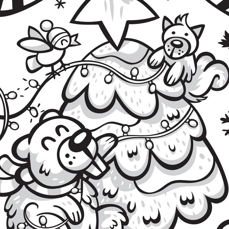 10 Colouring Sheets for Kids - Christmas Characters Collection - Etsy