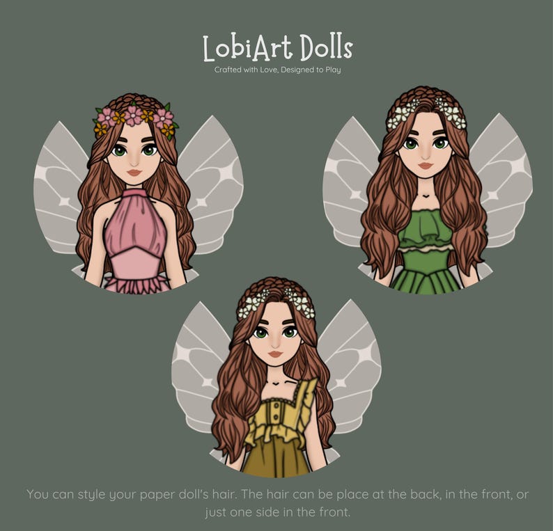 Fairy Paper Doll Dress-up: Printable Craft Activity (PDF Download) - Etsy