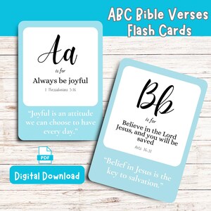 ABC Bible Verses Flash Cards Printable - Etsy