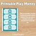 Play Money Printable for Kids - Etsy