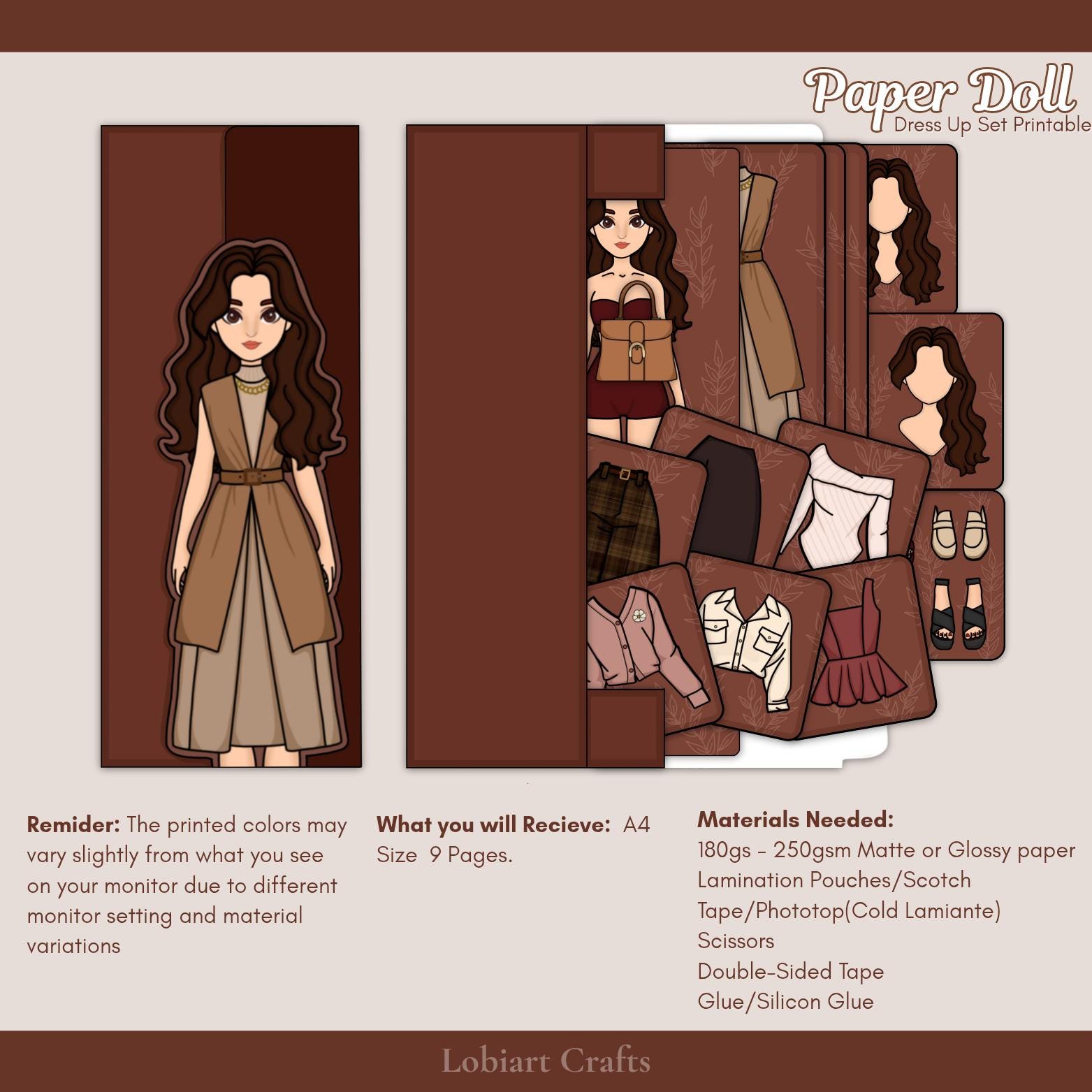 Pretty Paper Doll Dress up Printable - Etsy