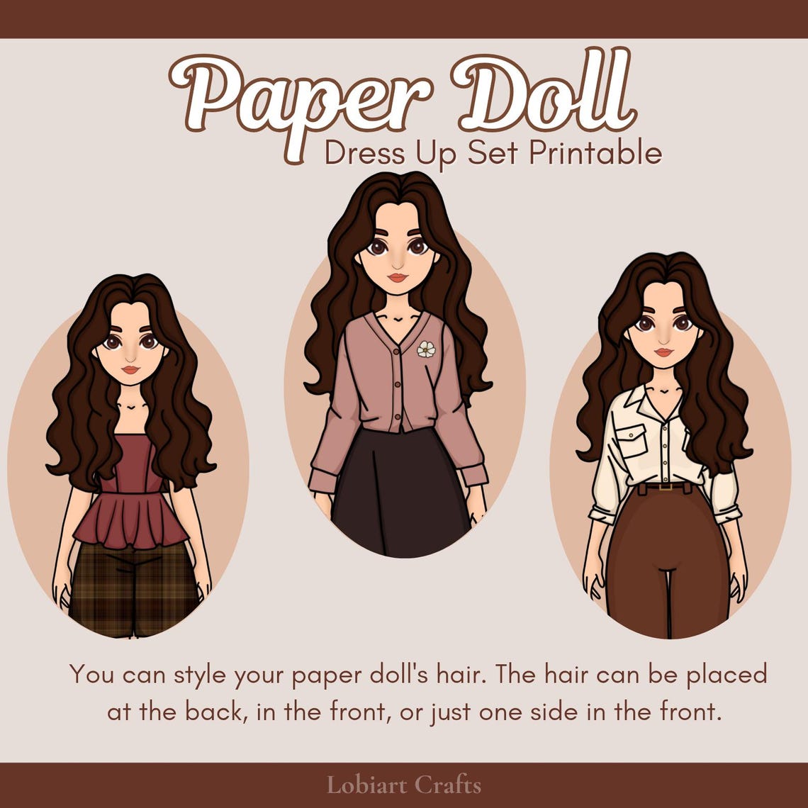 Pretty Paper Doll Dress up Printable - Etsy