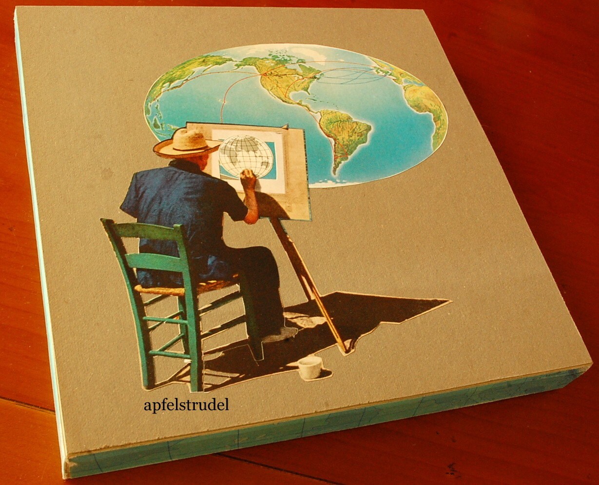 ARTWORK. World Portrait. Mapart Made Using a 1935 Map. - Etsy