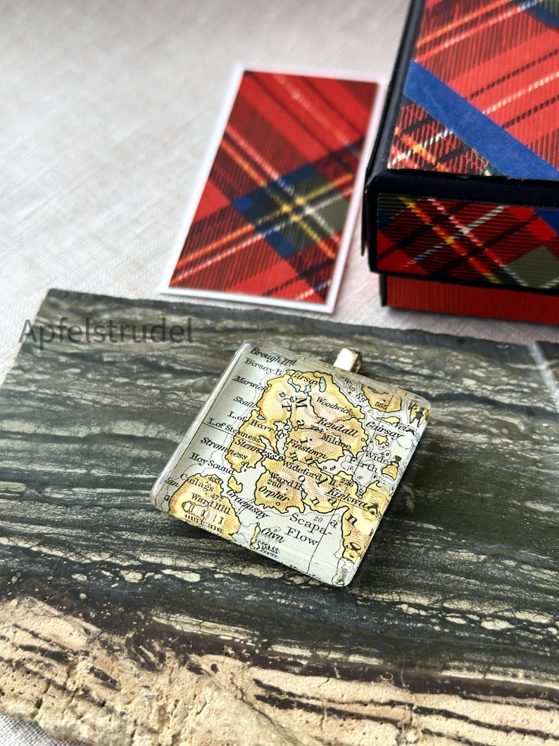 1901 Orkney Map Pendant Necklace – 925 Sterling Silver, Rendall ...