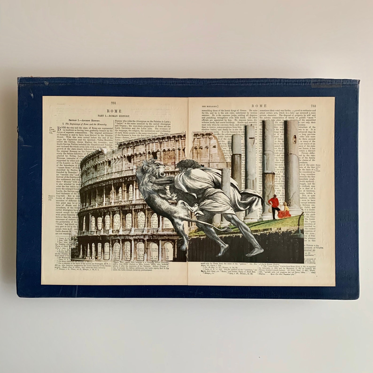 Ancient Rome / Modern Rome Paper Art Collage Italy / - Etsy
