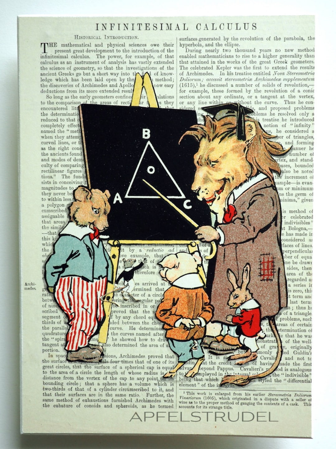 Math Art Collage. Math Gift. Infinitesimal Calculus. Nursery Artwork ...