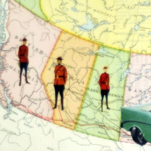 Framed Paper Collage - They Always Get Their Map - RCMP - Mounties ...