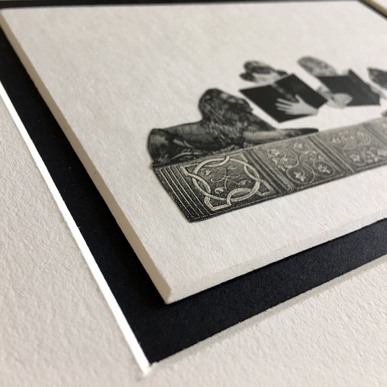 PAPER COLLAGE ARTWORK. Read Between the Lions. 100 Percent Recycled Art ...