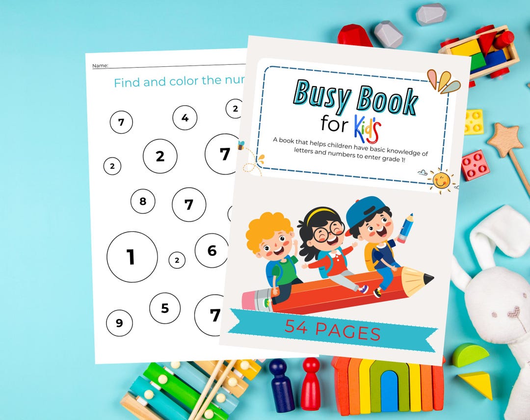 Blue Busy Book Printable book for Kids Toddlerpreschool ...