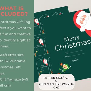 Printable Green Christmas Gift Tags DIY Christmas Tags Christmas Gift ...