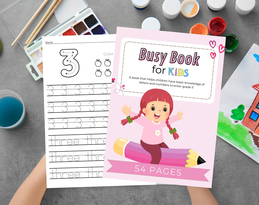 Pink Busy Book Printable book for Kids Toddlerpreschool ...