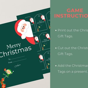 Printable Green Christmas Gift Tags DIY Christmas Tags Christmas Gift ...
