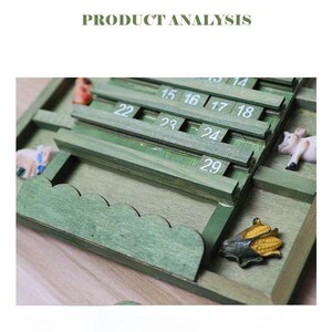 Cute Pet Farm Theme Perpetual Calendar.retro Pastoral Style Handmade ...