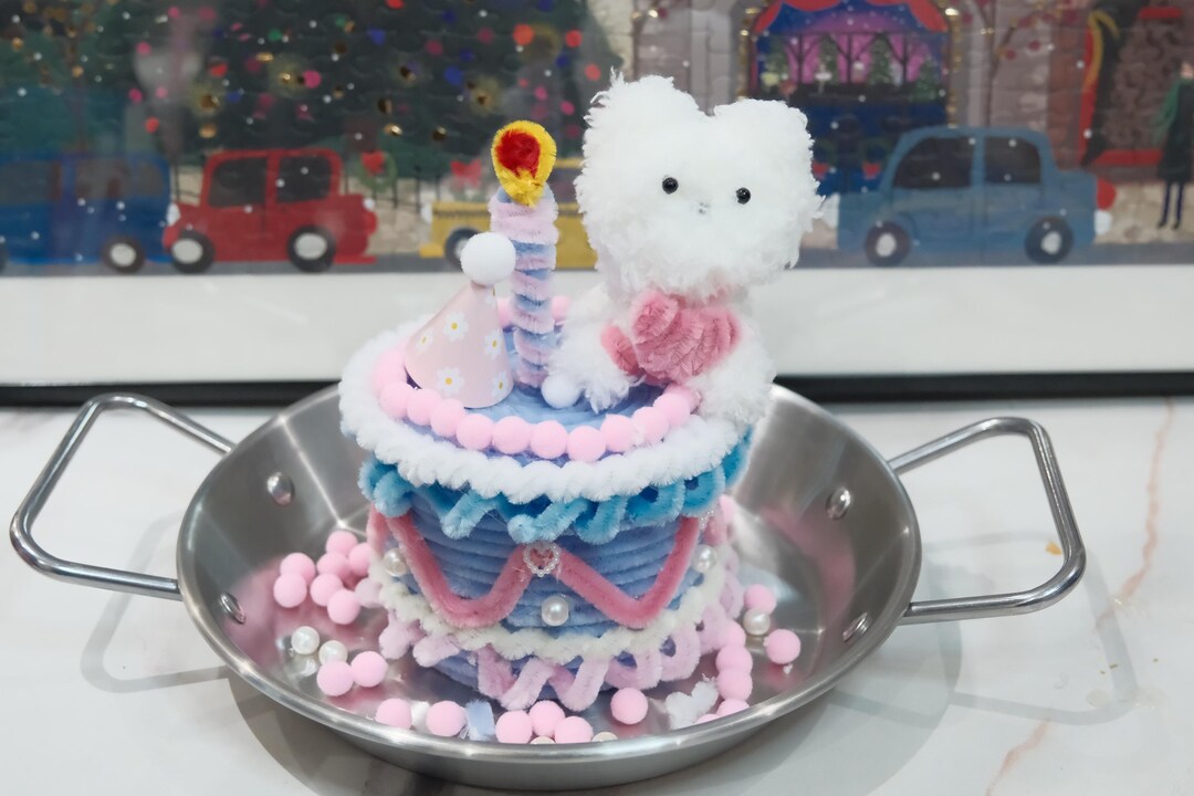 Pipe Cleaner Craft Handmade Artificial Pipe Cleaner Cake gifts for ...