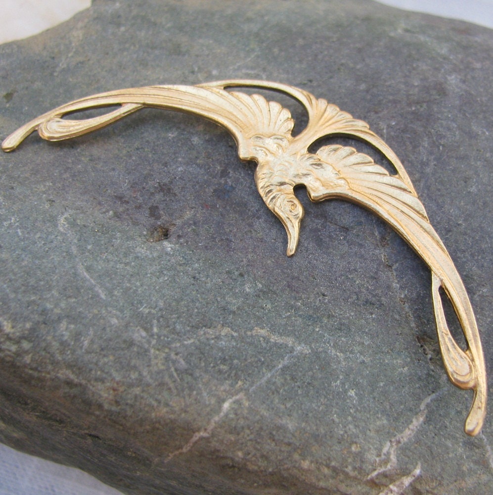 Flying Bird Large Brass Metal Stamping 1421 - 1 Piece - Etsy