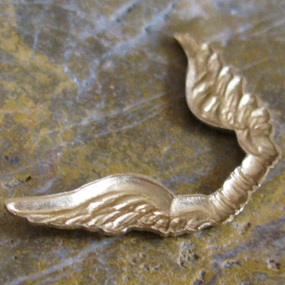 Achilles Wings Brass Metal Stamping 1244 2 Pieces - Etsy