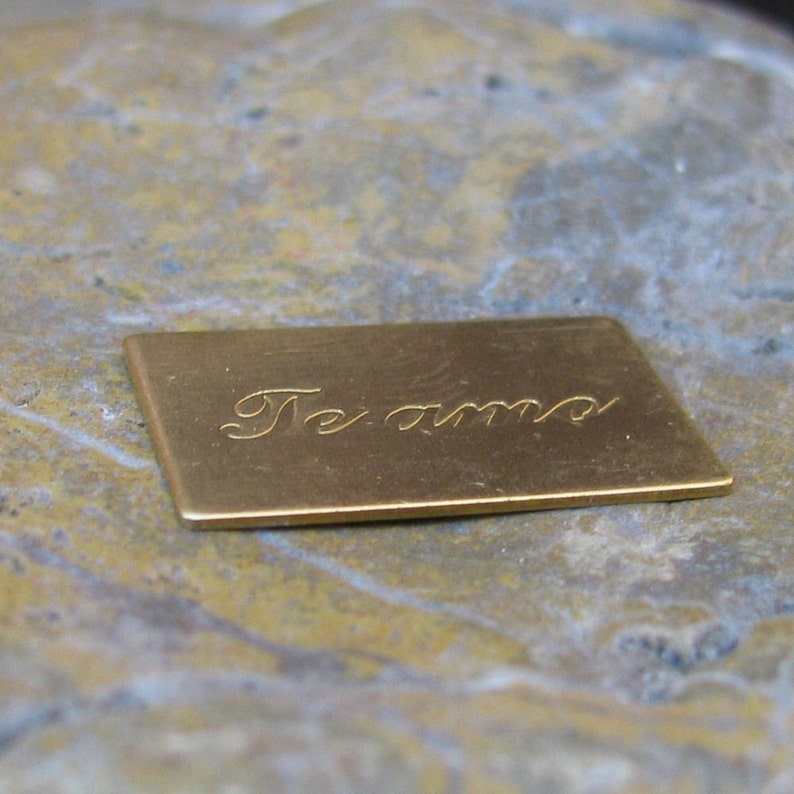 6 Small Raw Brass Te Amo Letters Only 746IT I Love You Letters in ...