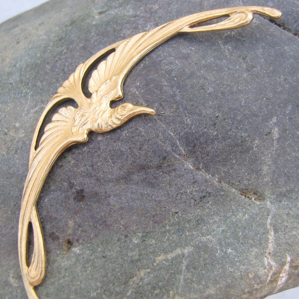 Flying Bird Large Brass Metal Stamping 1421 - 1 Piece - Etsy