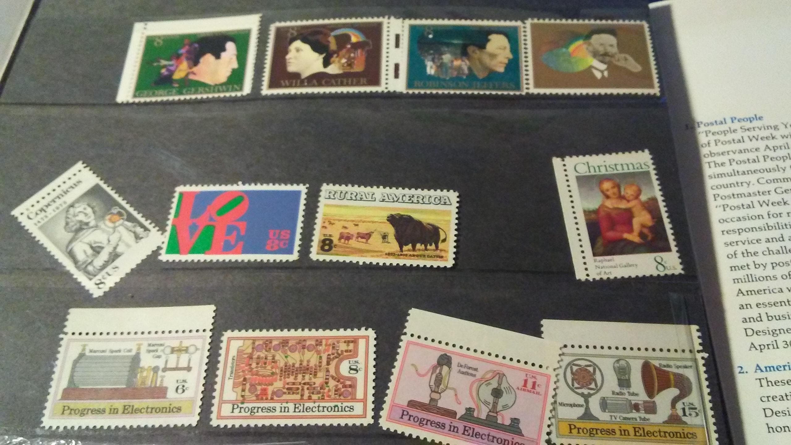1973 USPS Souvenir Mint Set new Postage stamps issued during the year ...
