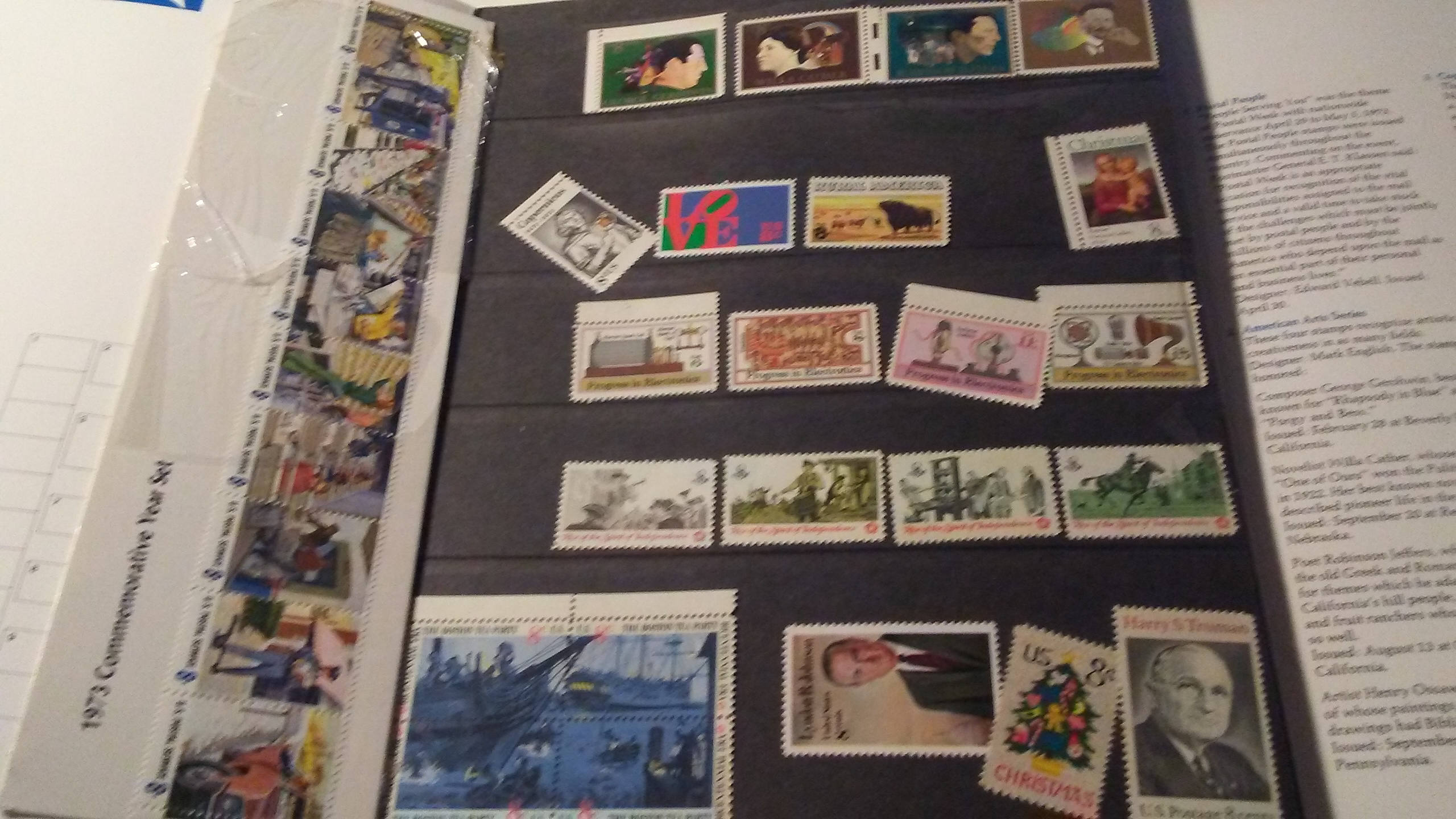 1973 USPS Souvenir Mint Set new Postage stamps issued during the year ...