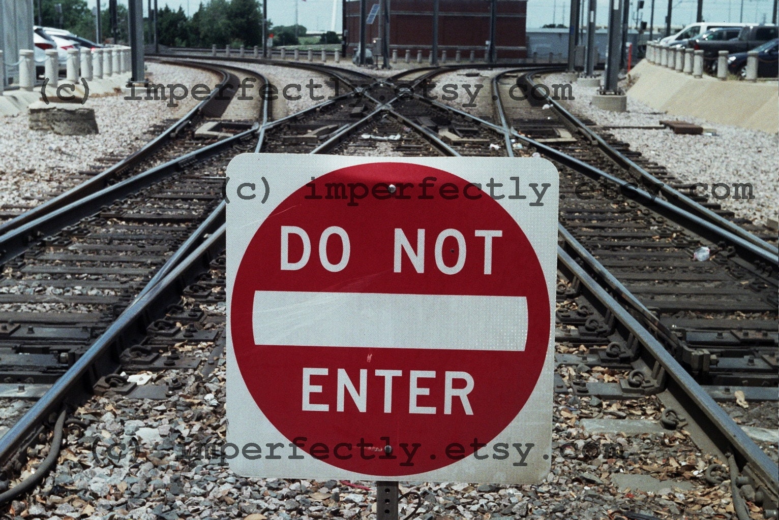 Do Not Enter Sign and Railroad Crossing - 5x7" Color Print - Art Photo ...
