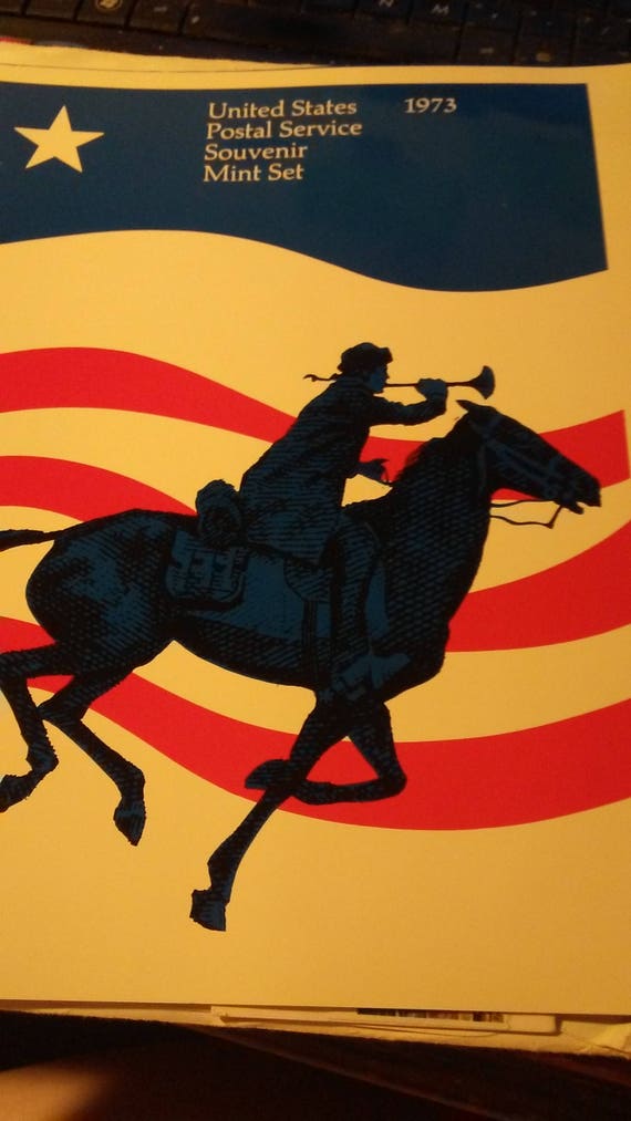 1973 USPS Souvenir Mint Set new Postage stamps issued during the year ...