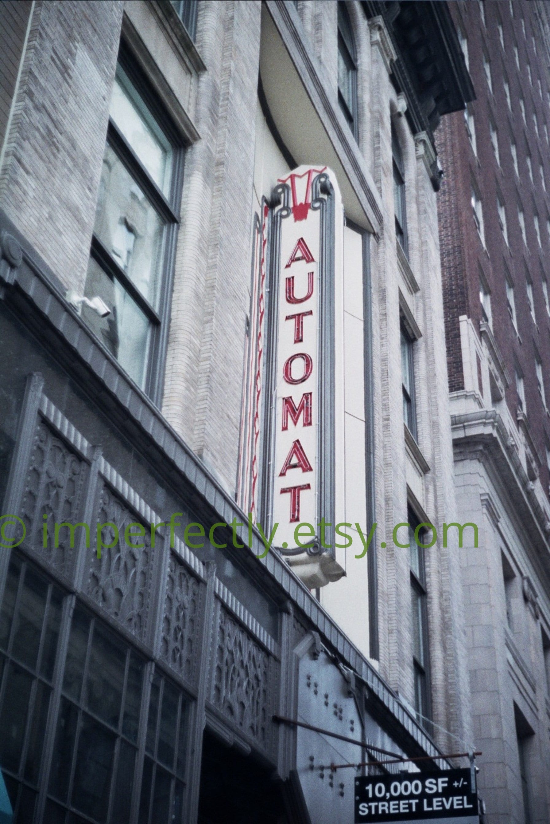AUTOMAT Vintage Sign - City Scene - Photo Magnet or 5x7" Print - Center ...