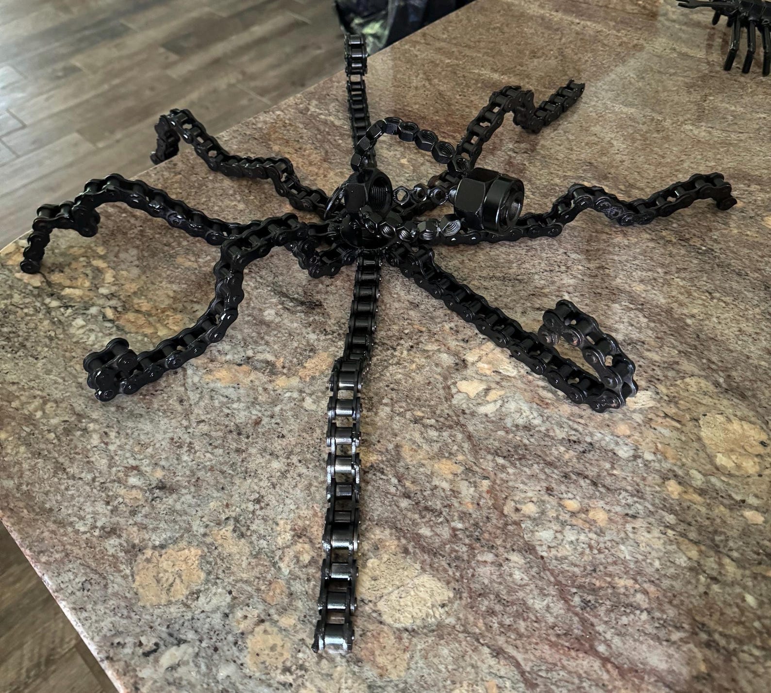 Welded Metal Chain Octopus Sculpture - Etsy