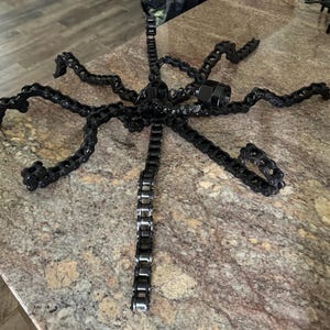 Welded Metal Chain Octopus Sculpture - Etsy