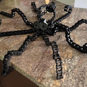 Welded Metal Chain Octopus Sculpture - Etsy