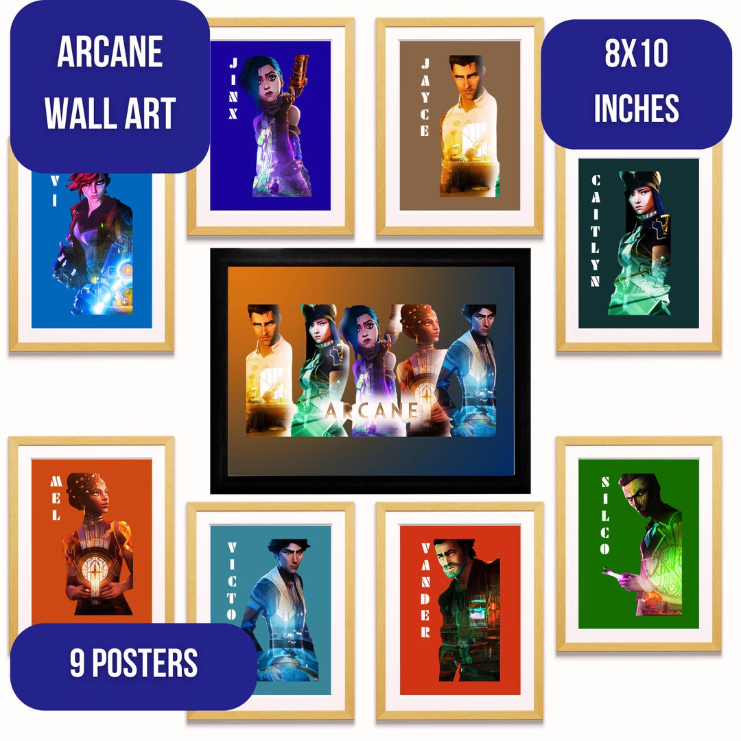 Arcane Wall Art Set of 9 Posters 8x10 Inches Perfect for Bedrooms ...