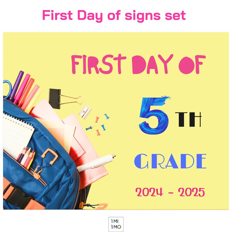 Editable First Day of School Signs, Canva Templates for Preschool ...