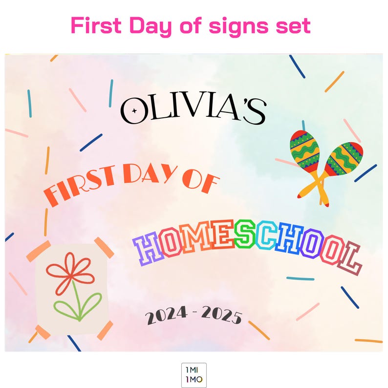 Editable First Day of School Signs, Canva Templates for Preschool ...