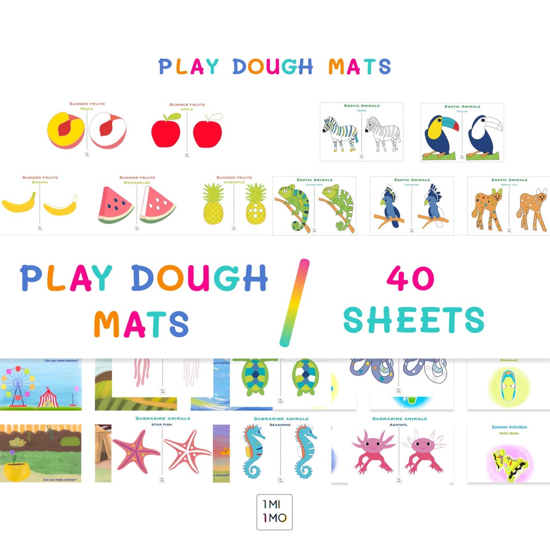 Summer Playdoh Mat Activitiy Sheets Playdoh Prek Mats Playdoh Cards ...