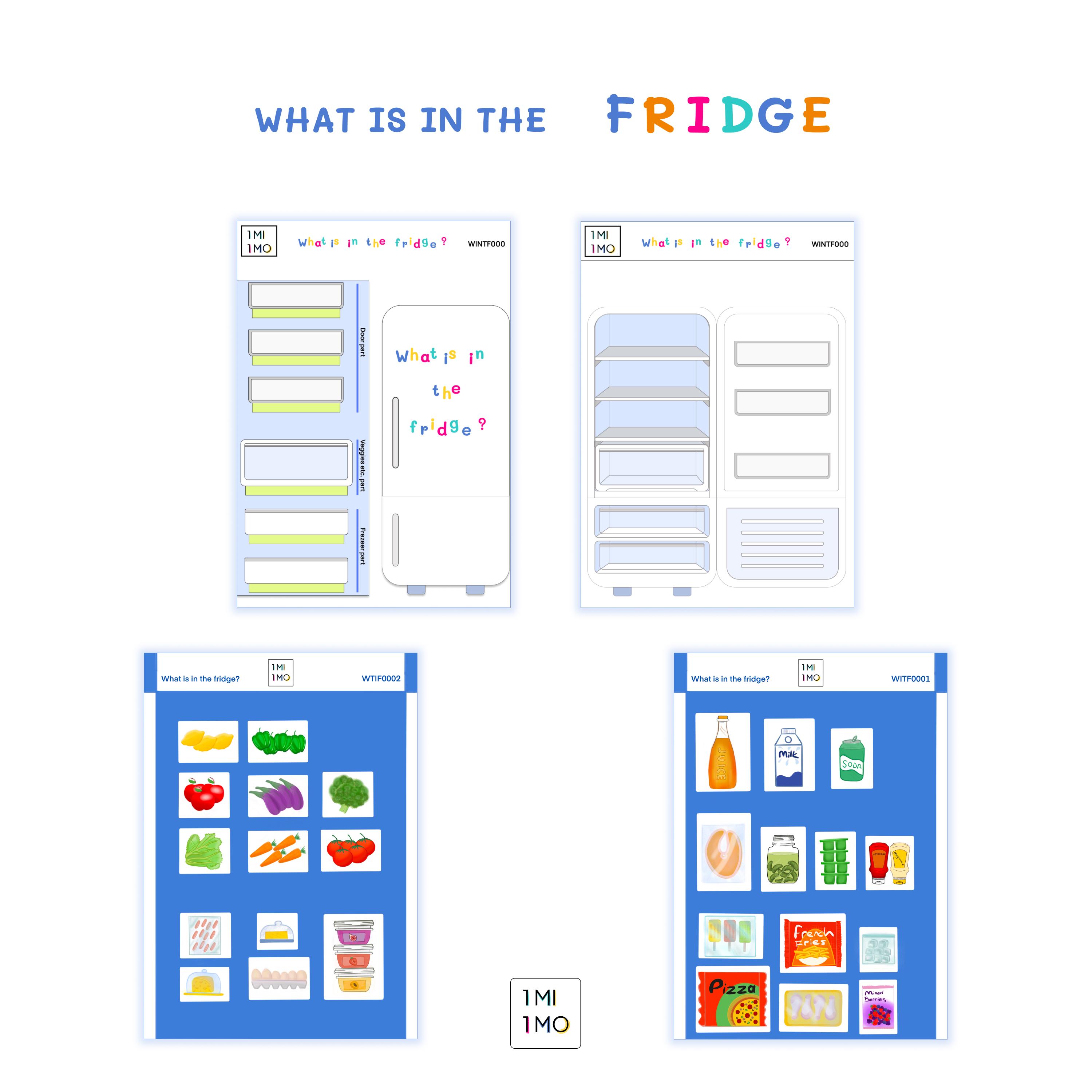 What Inside Fridge Game, Printable Preschool Activity, Printable Game ...