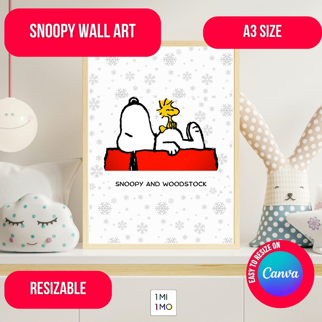 Snoopy Wall Art Snoopy and Friend Printable Poster Perfect for Kids ...