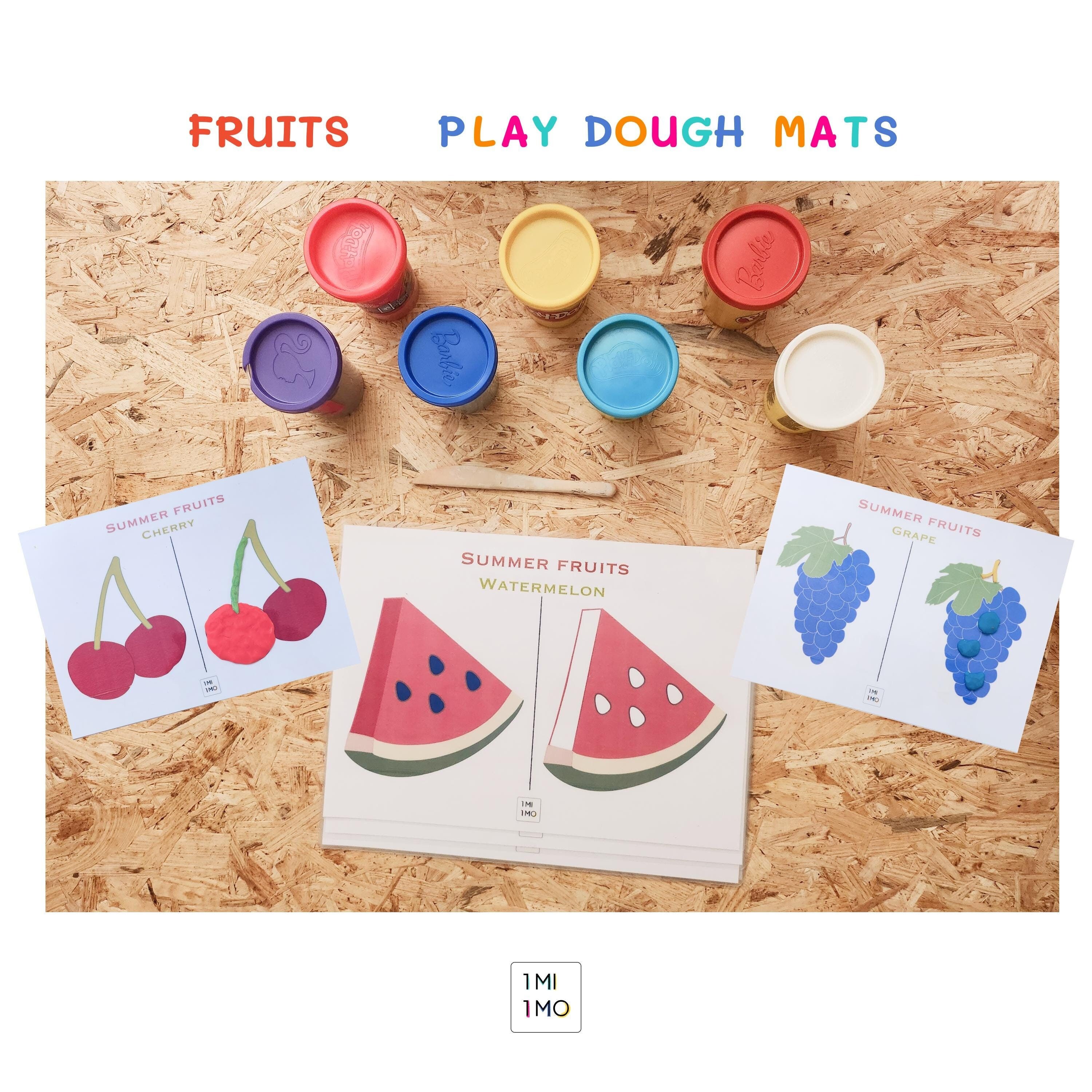 Play Doh Summertime Play Dough Mats Fruits Kindergarten Activity Sheets ...