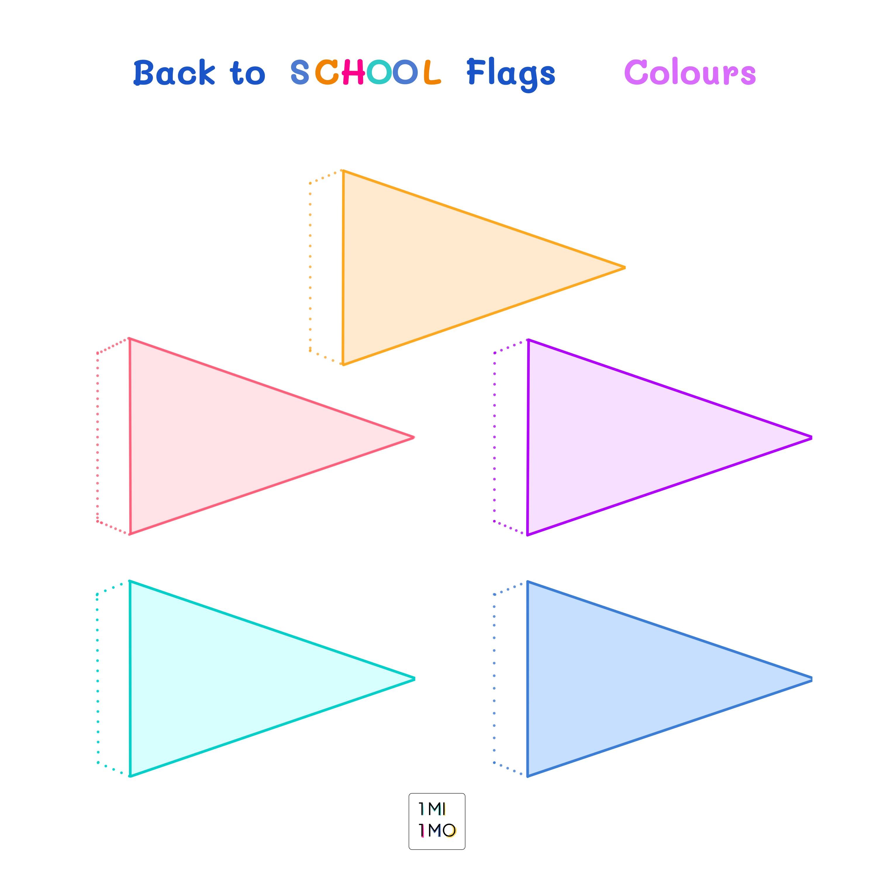 2024-2025 Back to School Pennant Flags First Day of School Flags ...