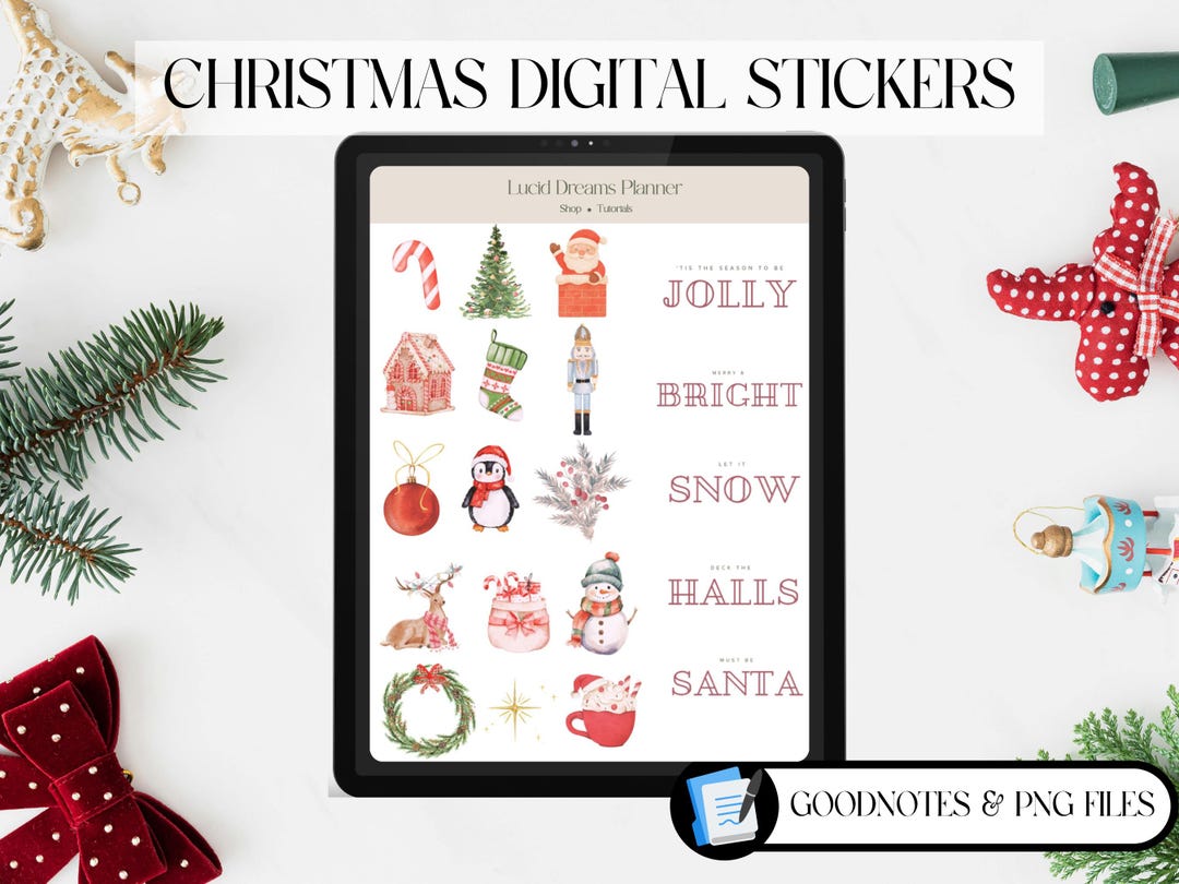 Christmas Planner Stickers, Goodnotes Stickers (digital Download) - Etsy