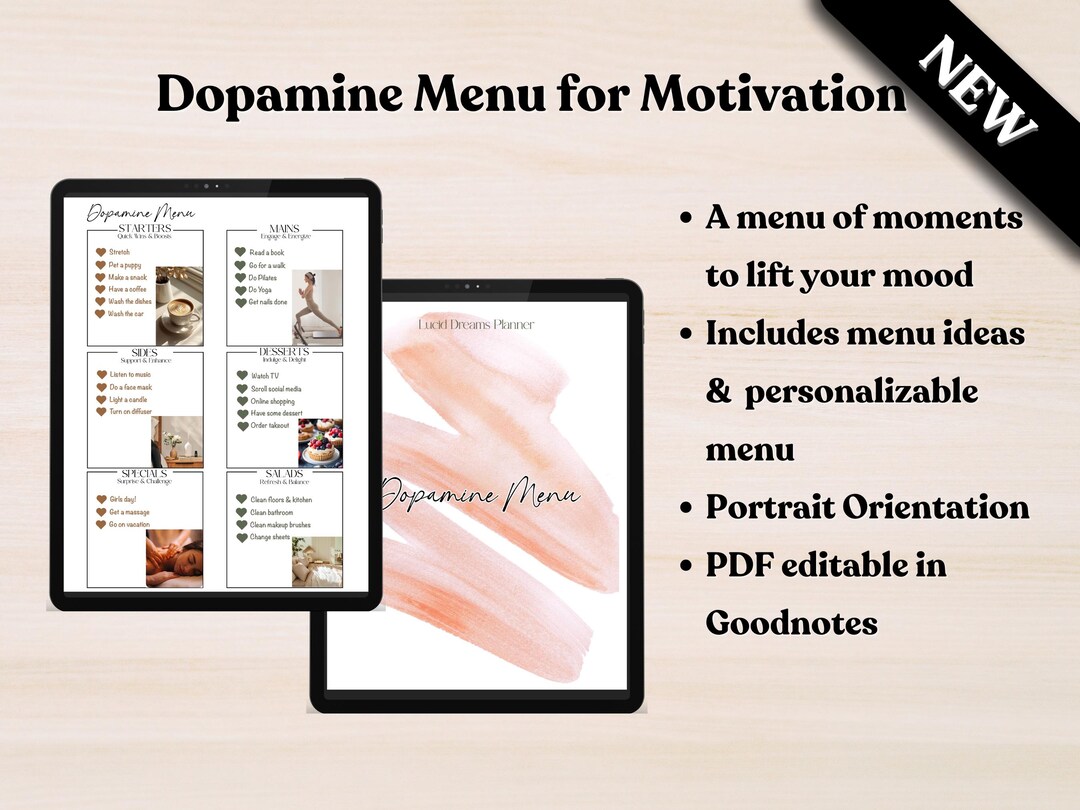 Dopamine Menu, Mental Health Tool, Mood Booster, Happiness Tracker ...