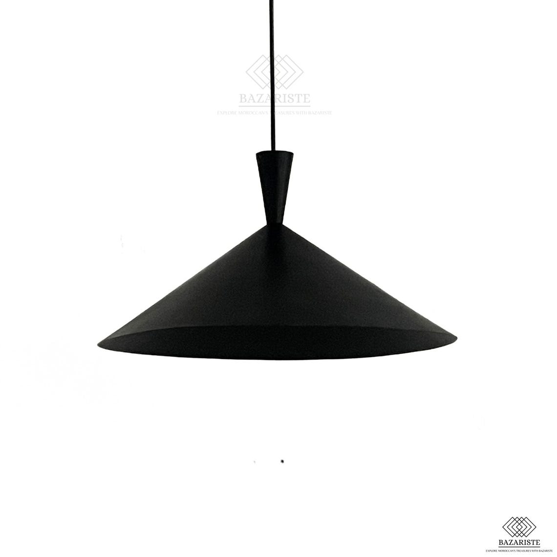 Black Cone Pendant Light, Hanging Light, Cone Pendant Lamp, Cone Shade ...