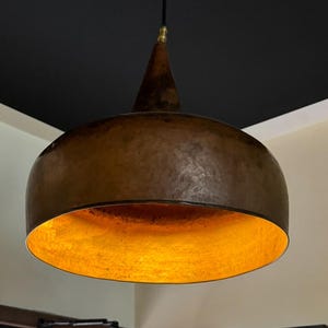 Set of 2 Oxidized Copper Pendant Light, Vintage-inspired Onion Dome ...