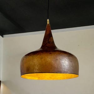 Set of 2 Oxidized Copper Pendant Light, Vintage-inspired Onion Dome ...