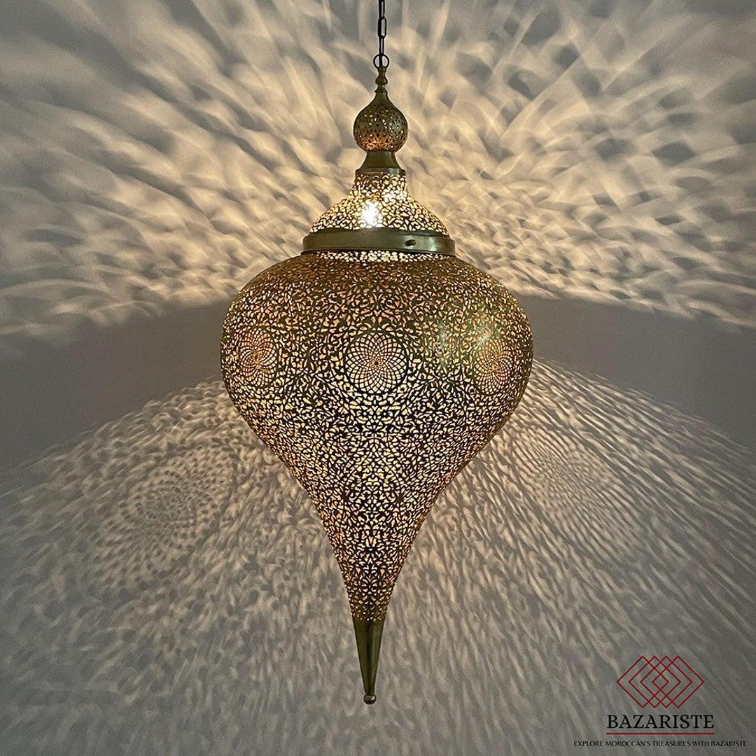 Moroccan Chandelier, Pendant Ceiling Light Fixture, Hanging Lampshade ...