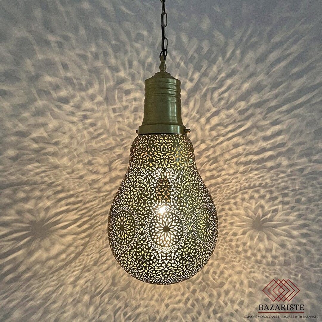 Moroccan Pendant Light, Moroccan Light, Moroccan Light Shade, Brass ...