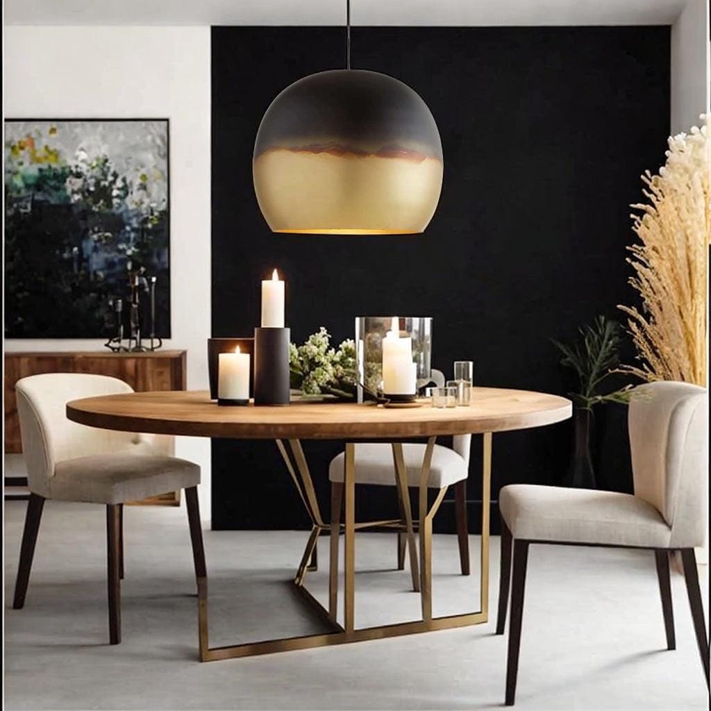 Dome Pendant Light, Brass Dome Light, Industrial Dome Fixture, Dome ...