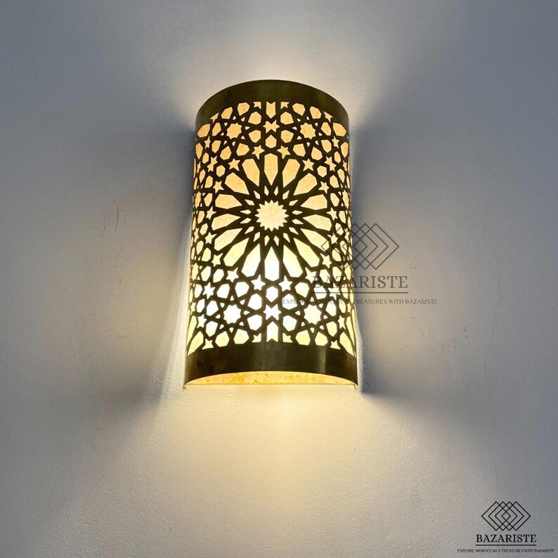 Set of 2 Moroccan Brass Wall Light, Wall Sconce, Moroccan Wall Light ...